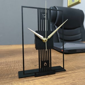 Metal Office Tabletop Clock, Bookshelf Metal Clock, Business Office ...