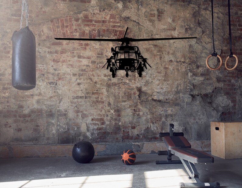 Helicopter Metal Wall Art Military Home Decor Aviation Boys - Etsy