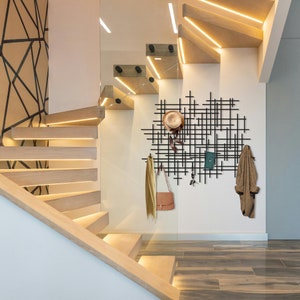 Metal Wall Coat Rack, Abstract Metal Wall Decor,entryway Metal ...