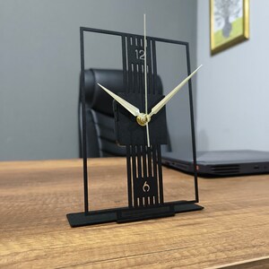 Metal Office Tabletop Clock, Bookshelf Metal Clock, Business Office ...