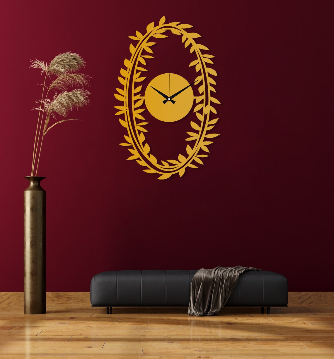 Cute Flower Metal Wall Clock Hellenistic Symbol Design Silent - Etsy