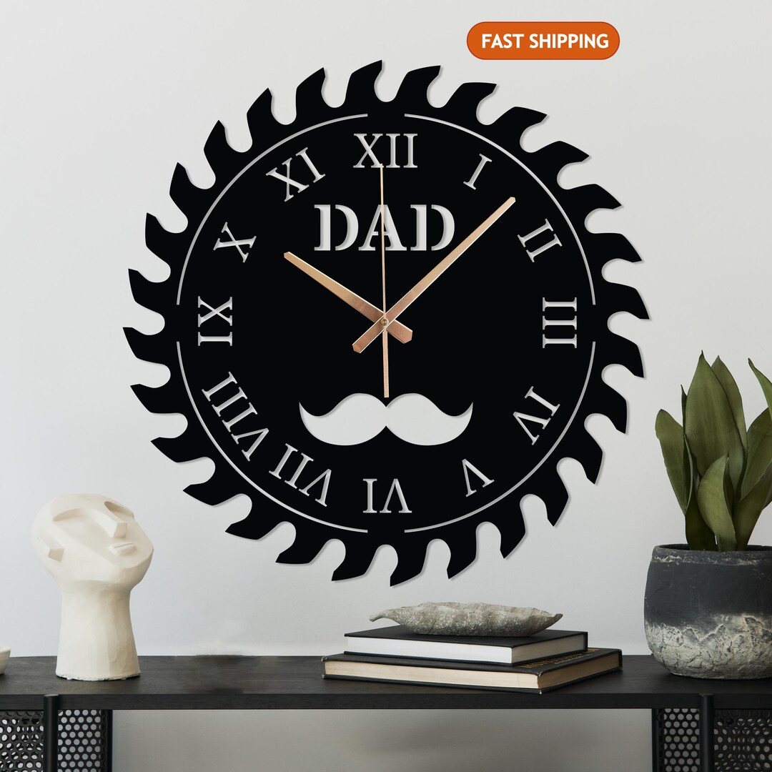 Dad Metal Wall Clock, Unique Father's Day Gift, Personalized Dad Clock ...