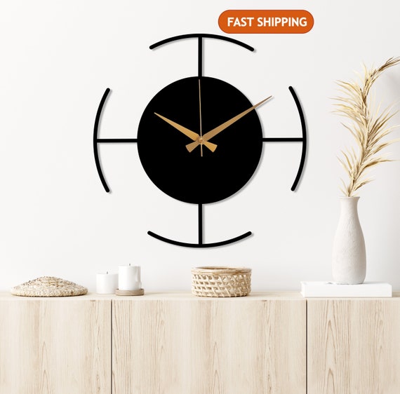 Modern Design Metal Wall Clock Unique Minimalist Wall Clock - Etsy
