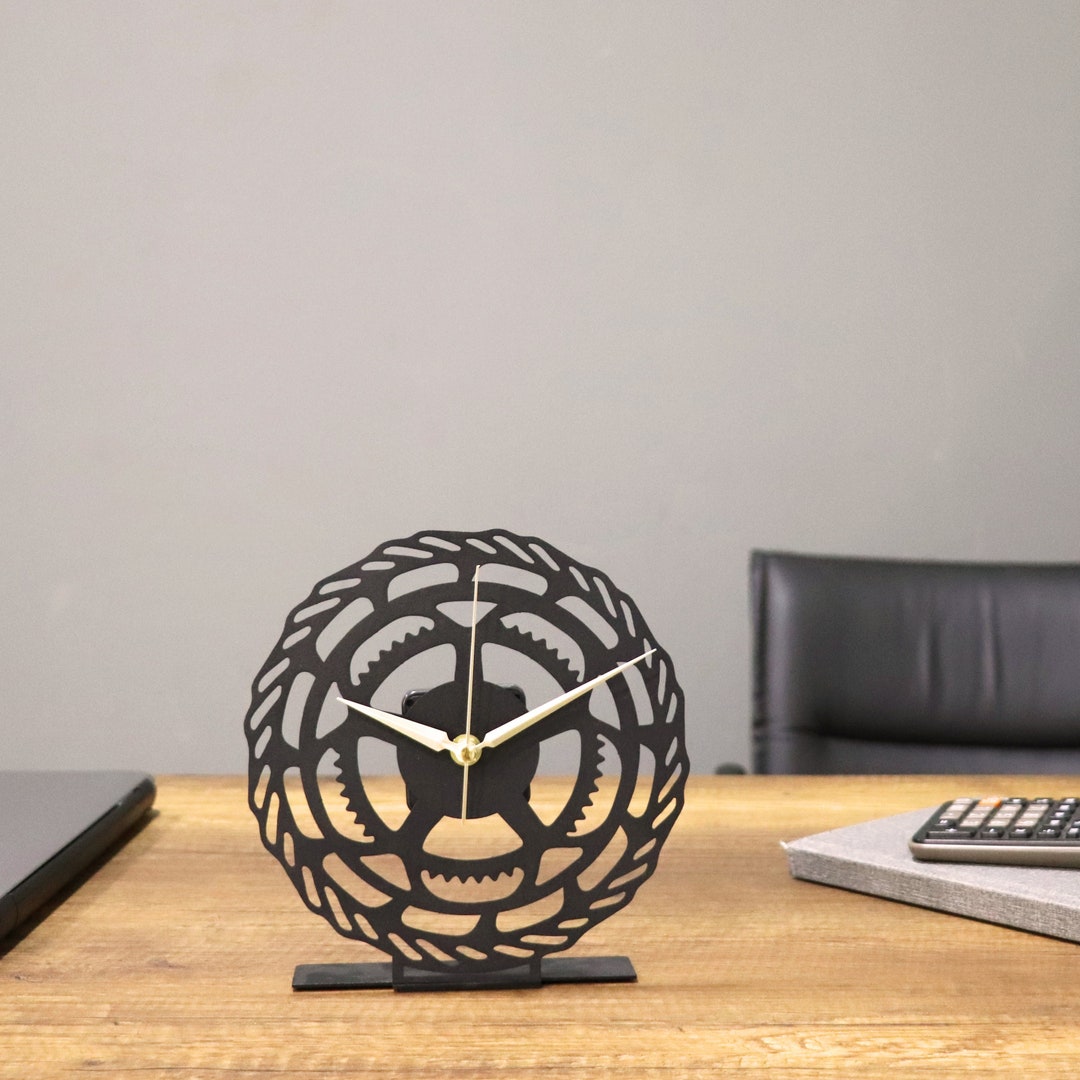 Office Desktop Clock, New Office Gift, Tabletop Clock, Bookshelf Decor ...