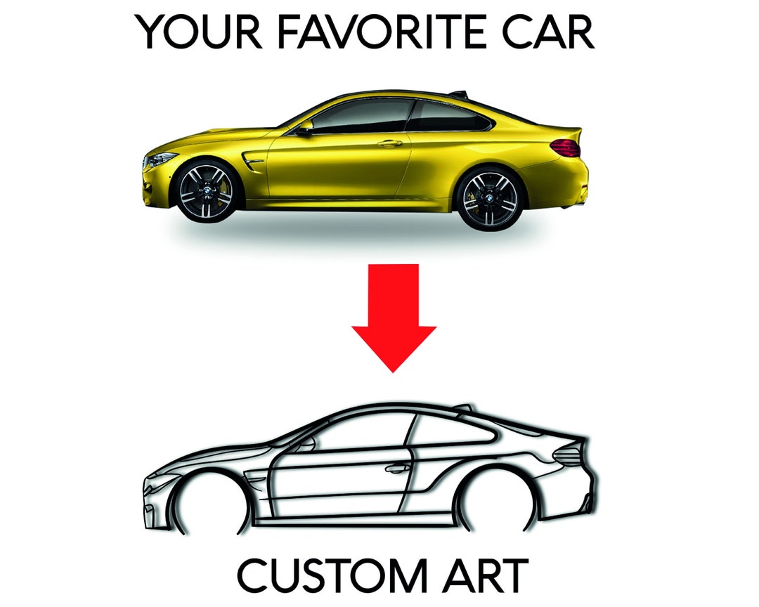 Your Own Car Custom Metal Wall Art, Garage Wall Decor, Car Art, Racing ...