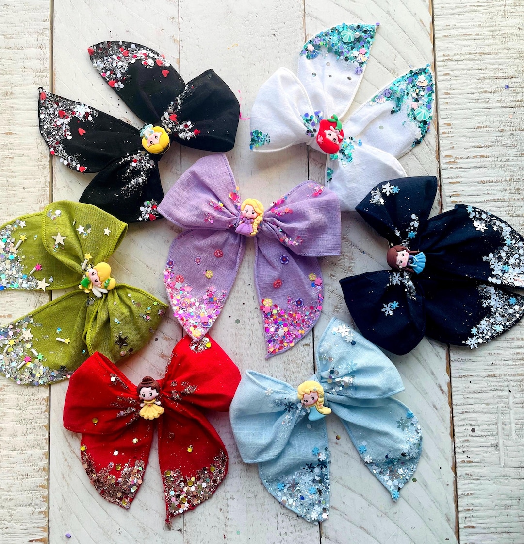 Princess Bow Fable Bow Mermaid Bow Alice Bow Elsa Bow Anna Bow Sleeping ...