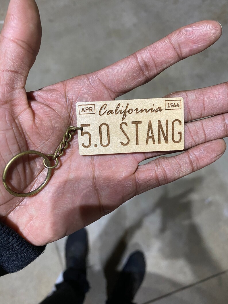 Personalized Hardwood California License Plate Keychain (california ...