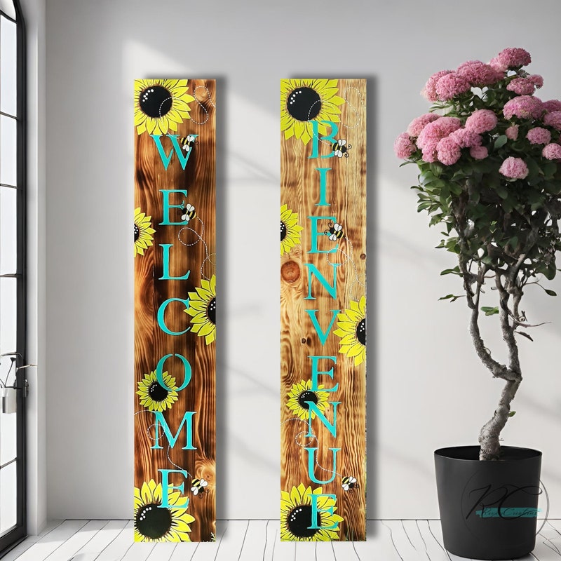 Sunflower Porch Sign - Etsy