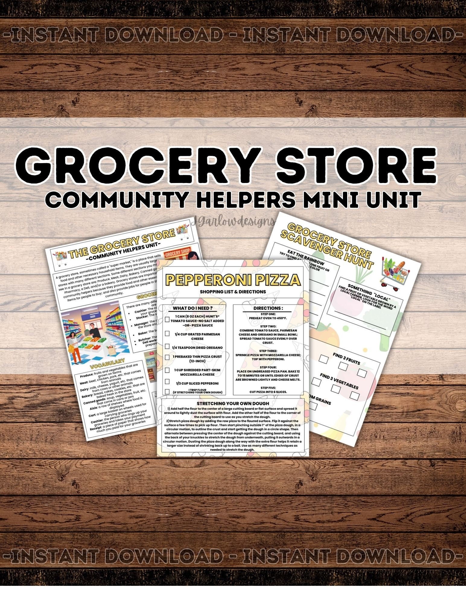 Grocery Store Community Helpers Mini Unit Supermarket - Etsy