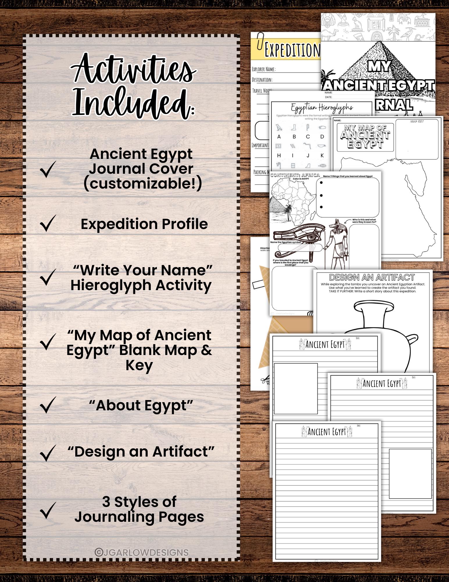 Ancient Egypt History Unit Study | Learning Journal | Homeschool ...