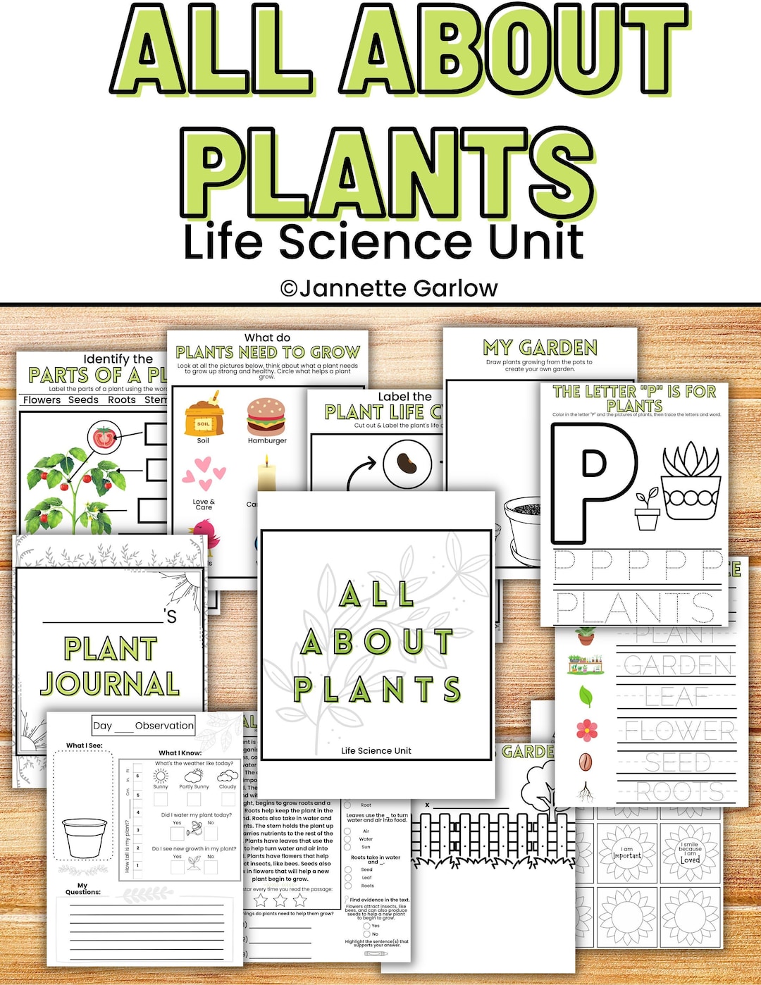 All About Plants- Life Science Unit / Homeschool / Printable Worksheets ...