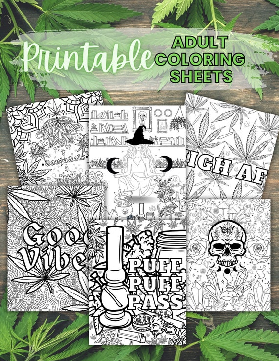 Unique 420 Coloring Pages Adult Gift Stoner Printable - Etsy