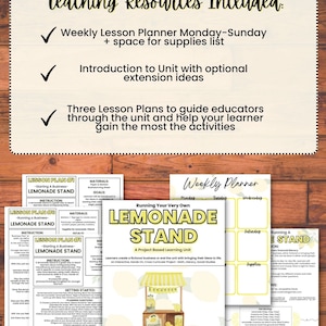 Lemonade Stand Project-based Learning | Homeschool Unit | Kindergarten ...