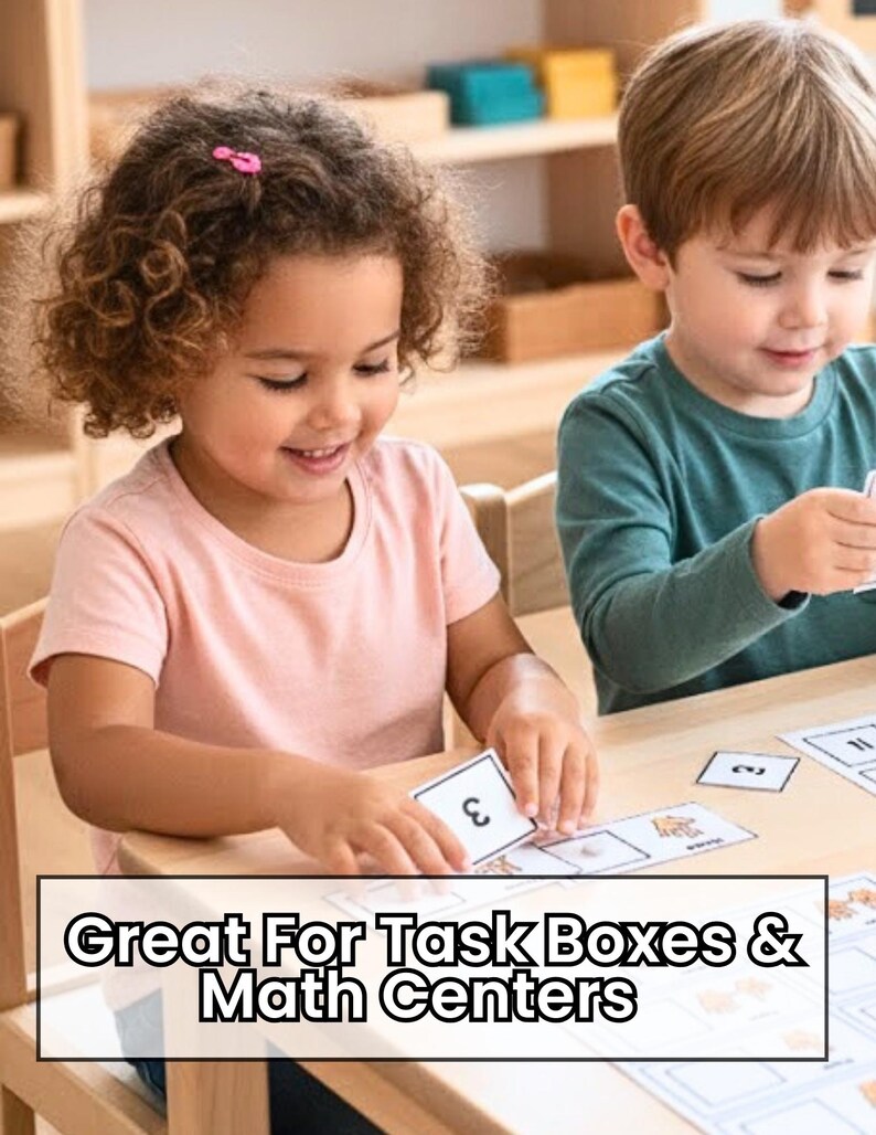 Hands-on Number Matching Activity 1-10 | Printable Math Center | Task ...