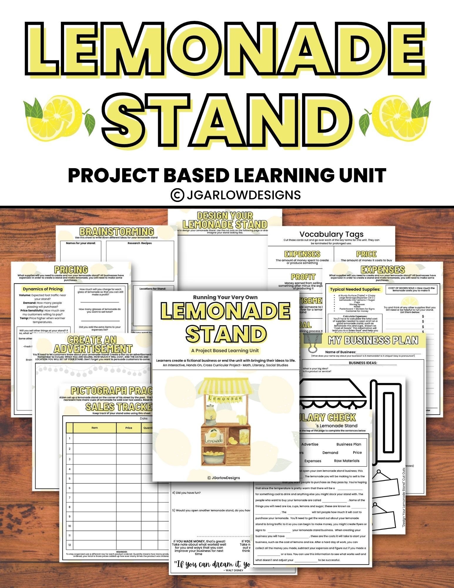 Lemonade Stand Project-based Learning | Homeschool Unit | Kindergarten ...