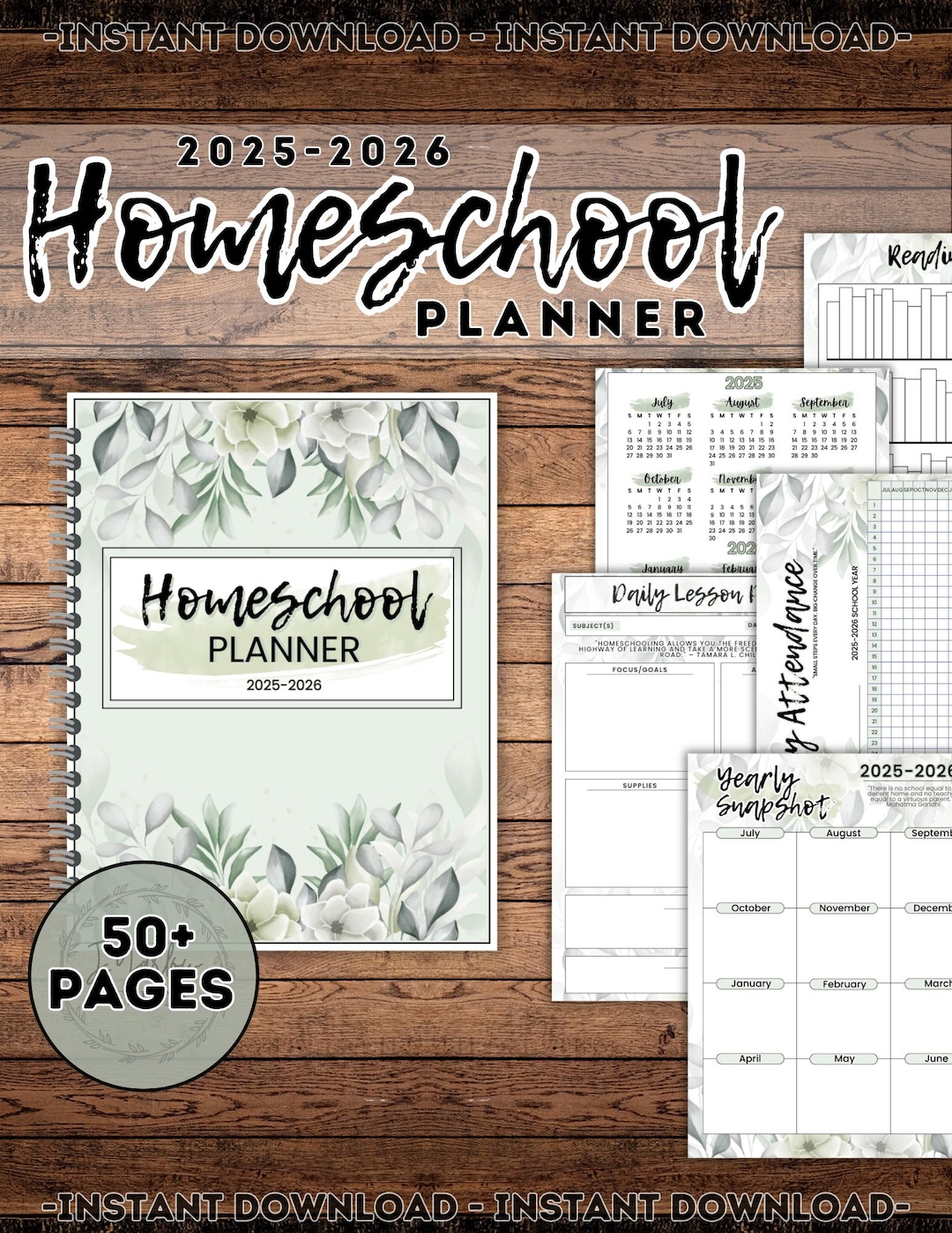 2025-26 Homeschool Planner | Curriculum Plan | Reading Logs ...