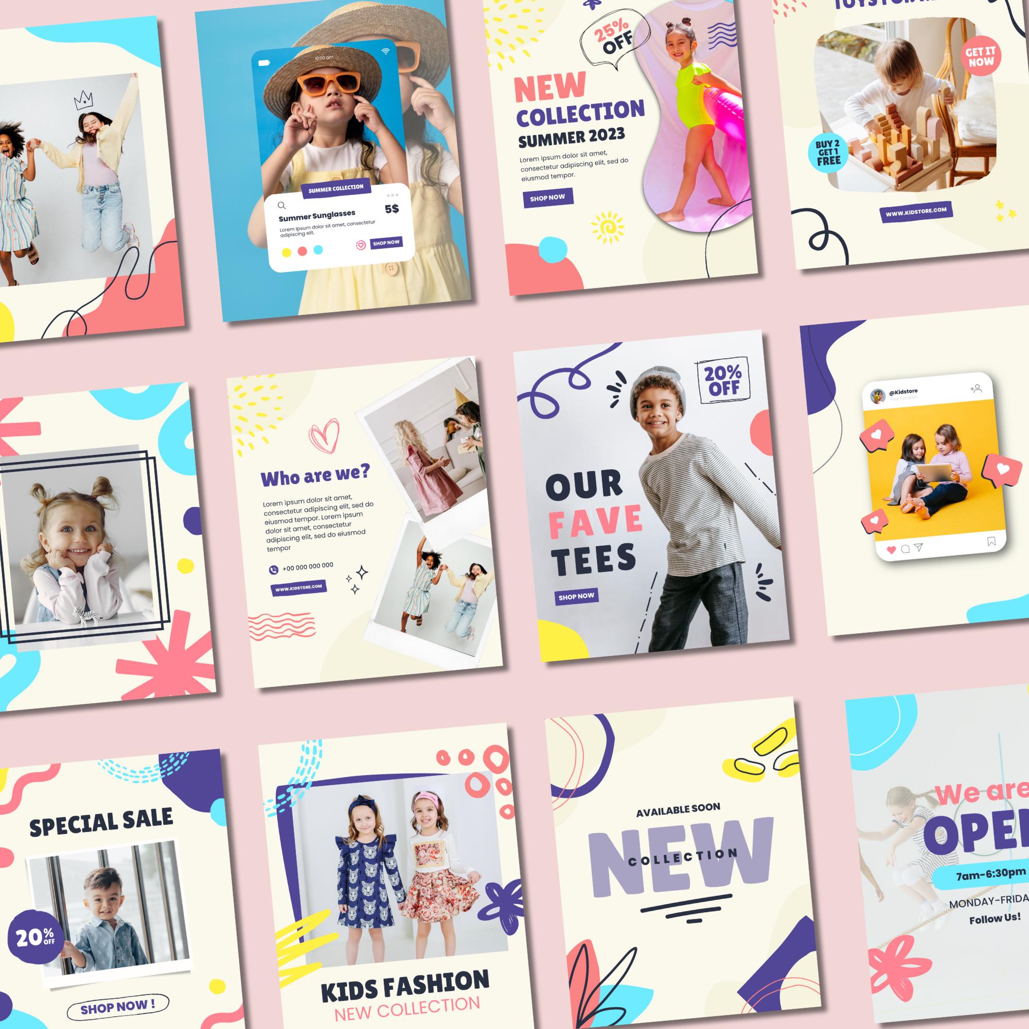90+ Canva Templates for Kids Fashion | Children’s Clothing Store ...