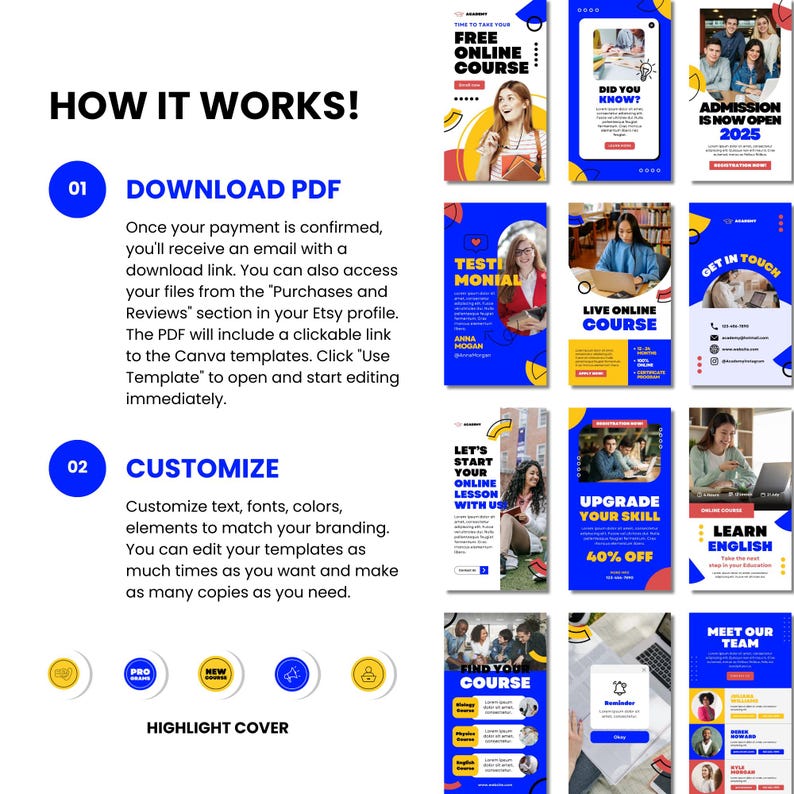 99 Canva Templates for Online Education | Virtual Courses, University ...