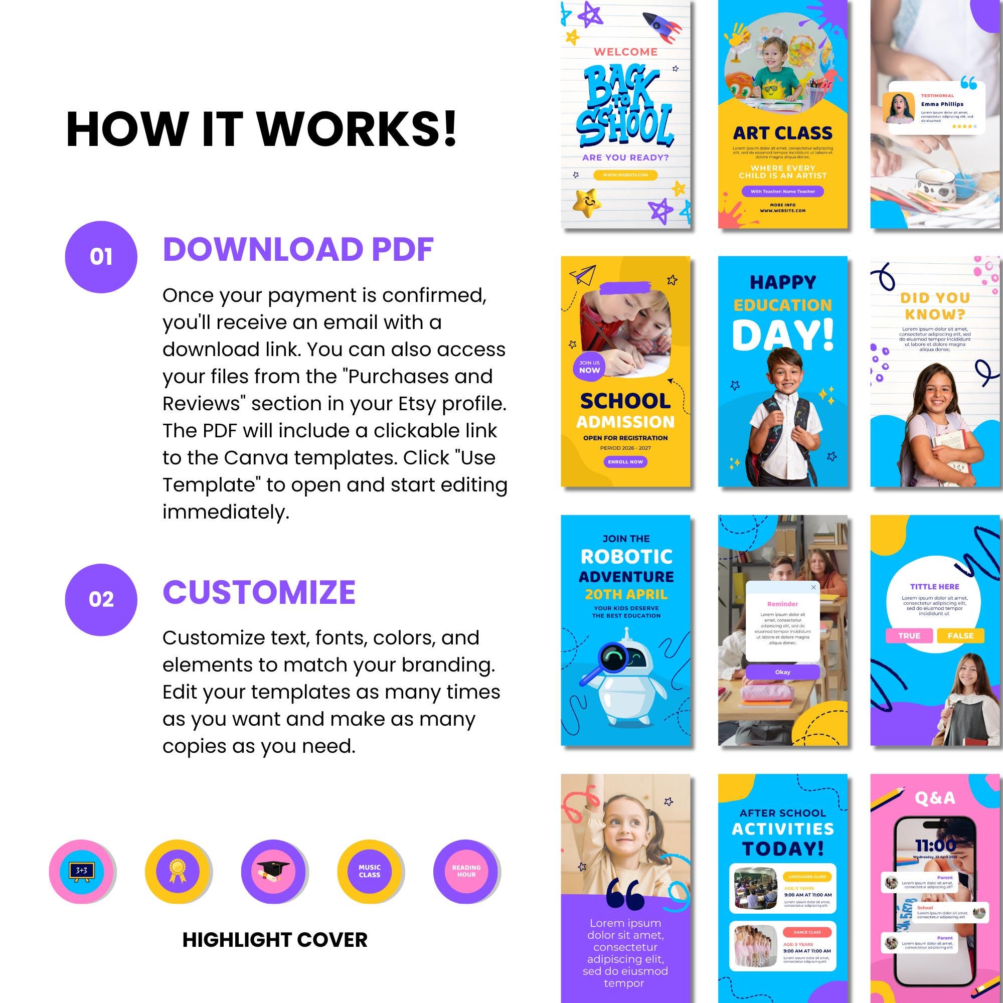 101 Canva Templates for Teachers | Preschool, Kindergarten, Nursery ...