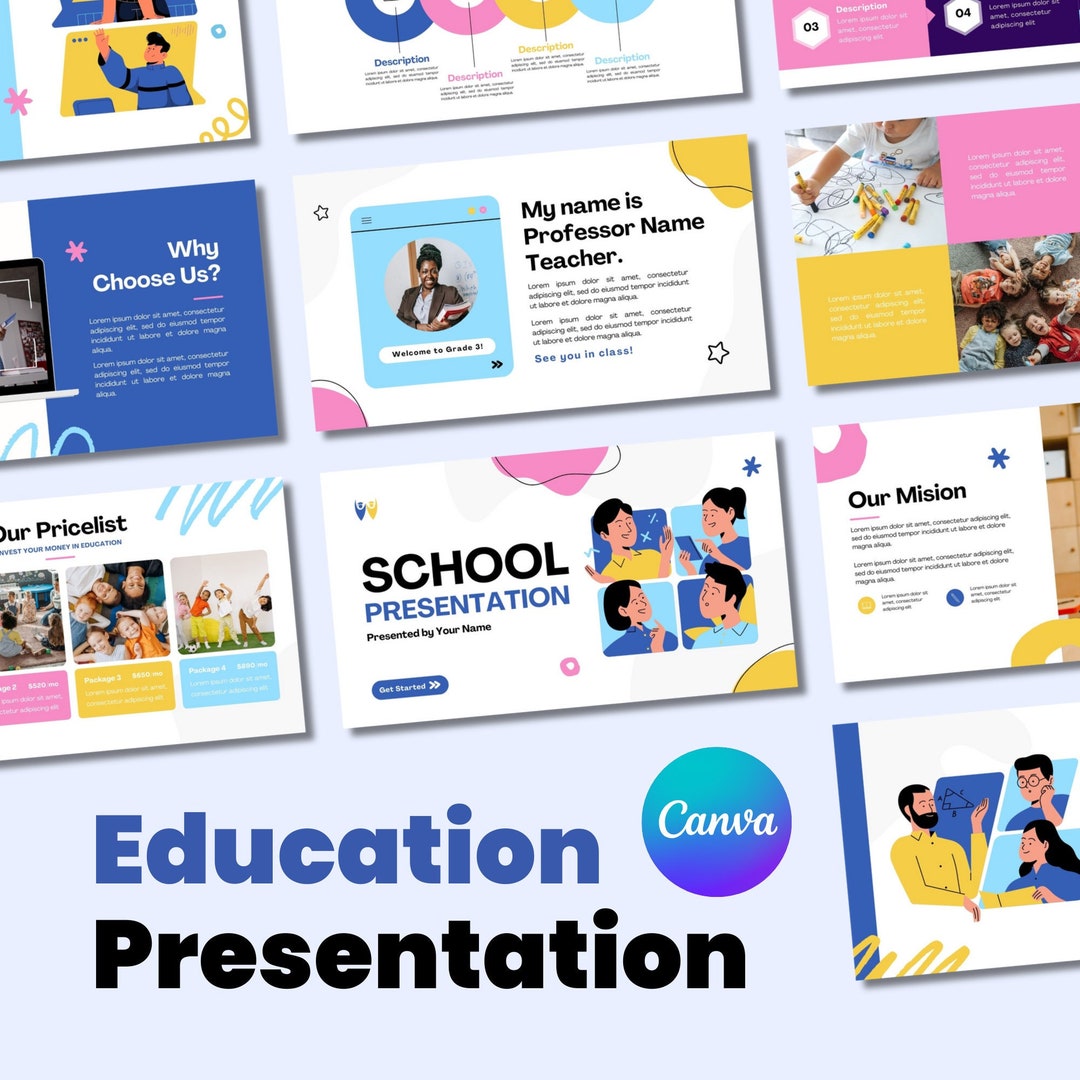 28 Canva School Presentation Templates | Preschool, Kindergarten ...