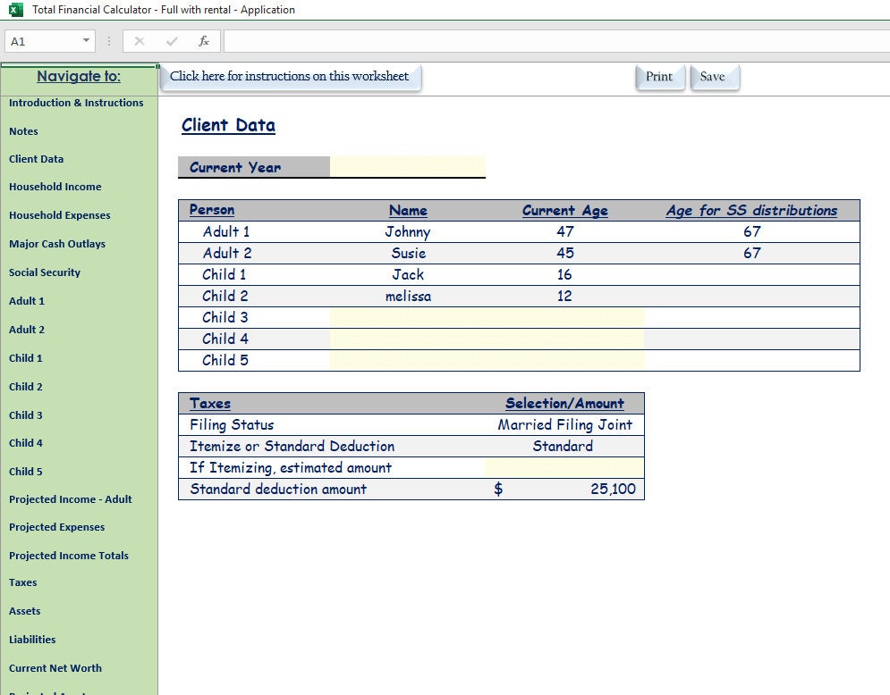 5 Year Budget Planning Tool With Rental Property Tracking Downloadable ...