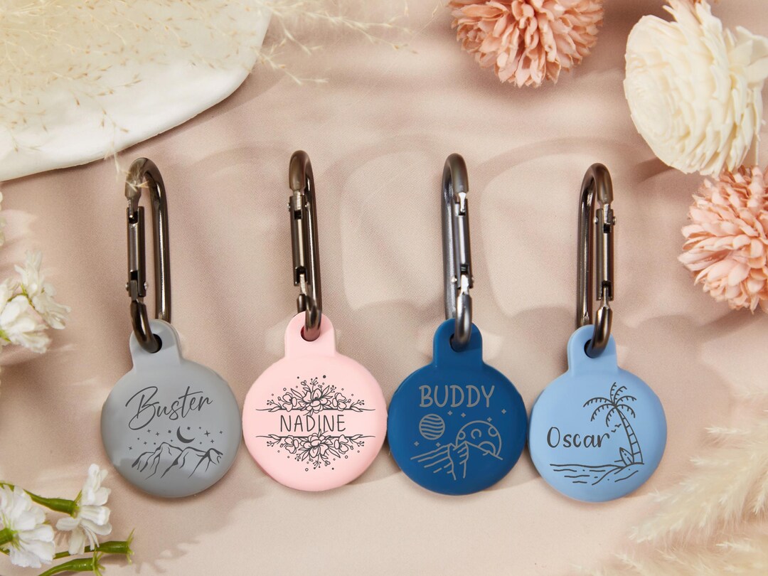 Pet Apple Air Tag Holder for Dog Collar Personalized Engraved AirTag ...