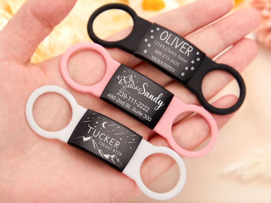 Silent Dog Tag Personalized,slide on Dog Tag,dog Tags for Dogs,custom ...