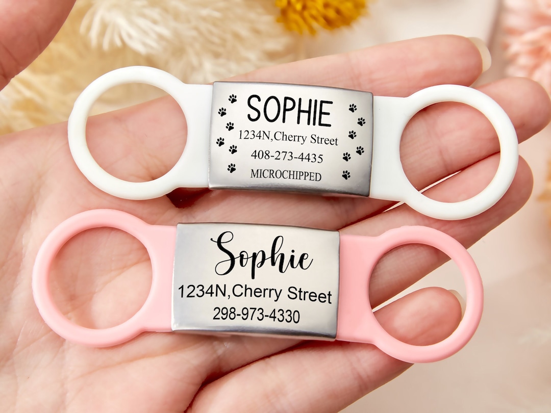 Engraved Dog Tag Personalized Dog Tag,slide on Dog Tag,silicone Dog Tag ...
