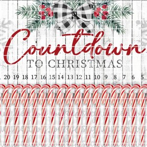Candy Cane Christmas Count Downs - Etsy