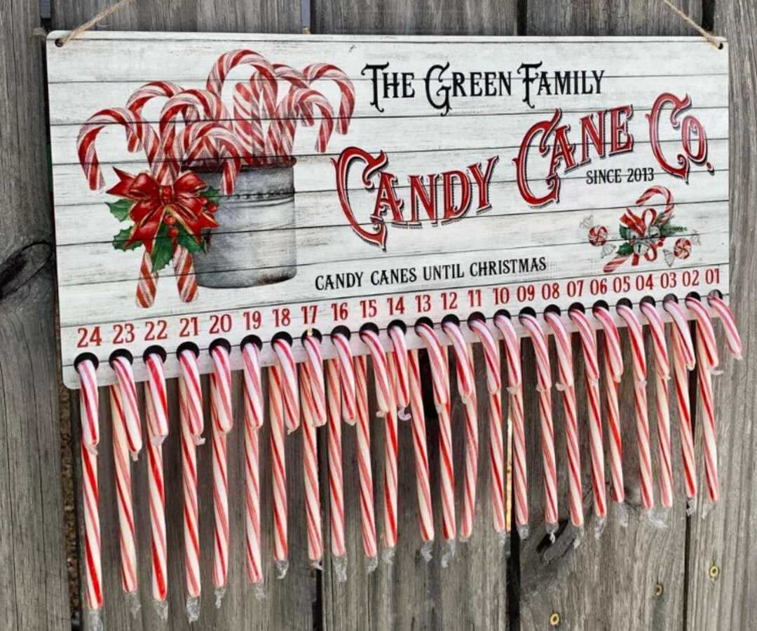 Candy Cane Christmas Count Downs - Etsy