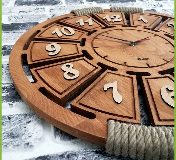 MODERN WOODEN CLOCK - Etsy