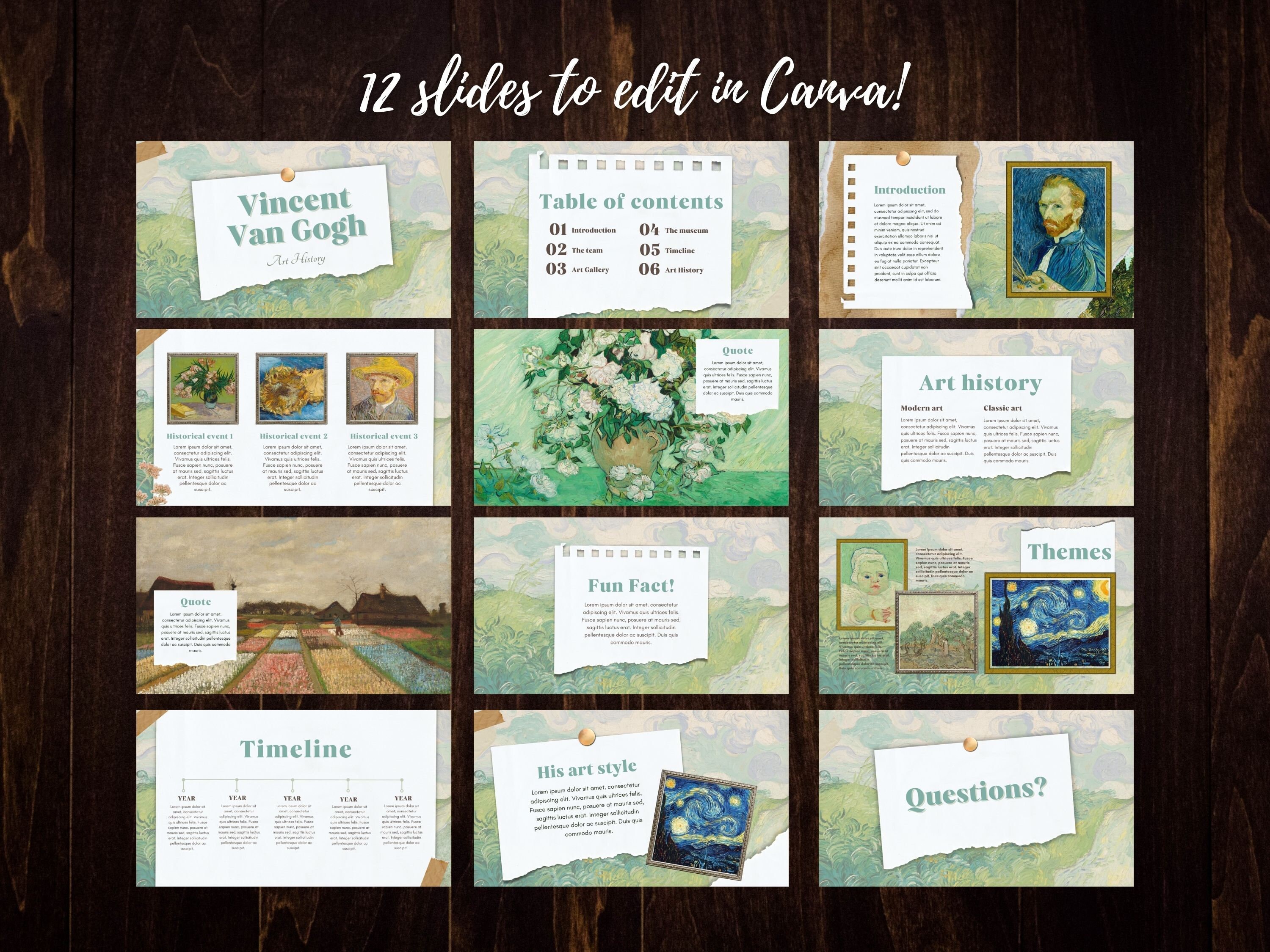 Art History Powerpoint Google Slides Custom Editable - Etsy