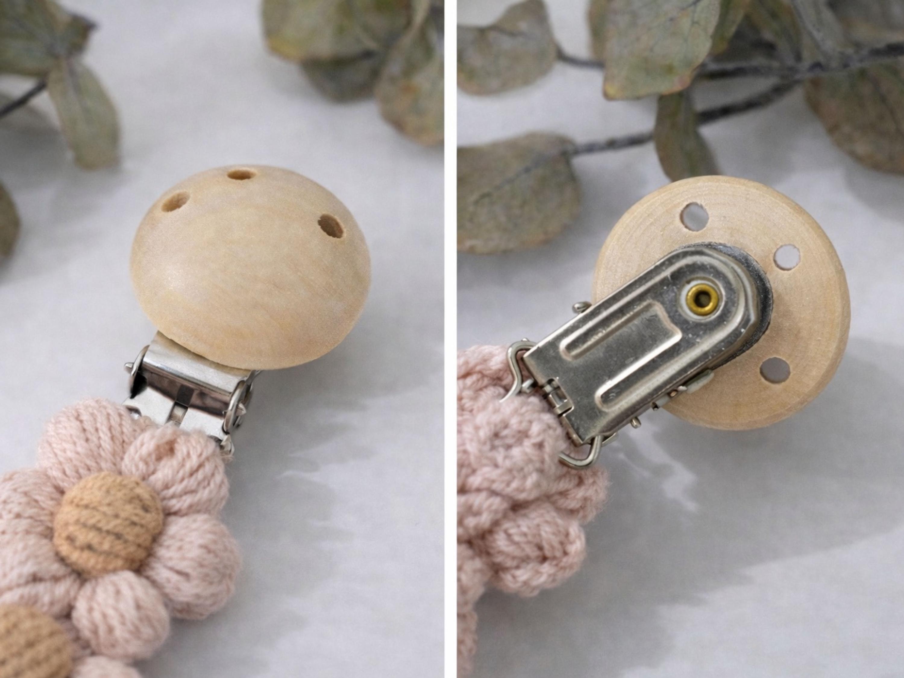 Floral Baby Headband and Pacifier Clip Set, Newborn Girl Hair Accessory ...