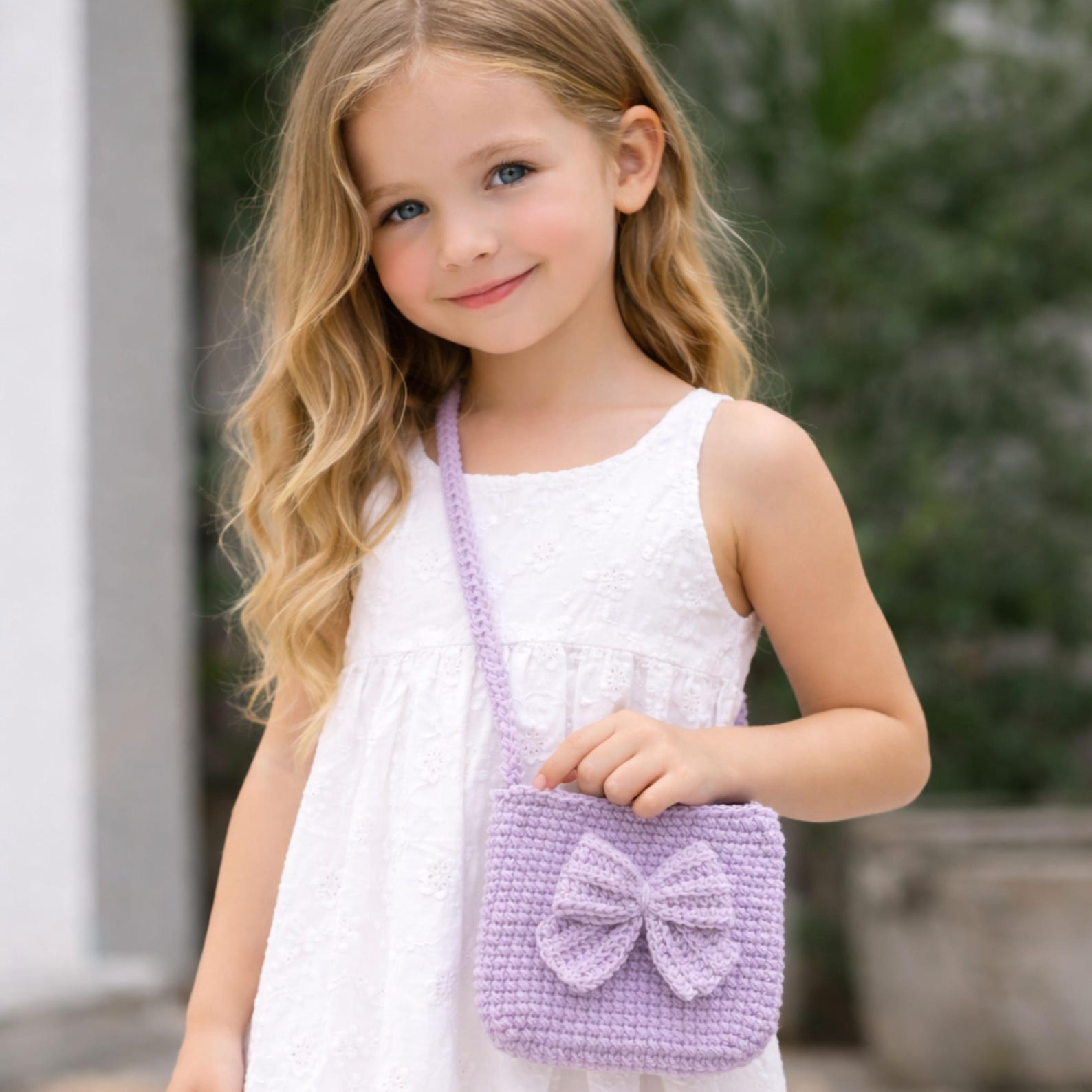Toddler Crochet Purse, Flower Bag for Girls, Handmade Kids Crossbody ...