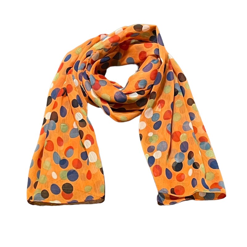 Orange Silk Scarf - Etsy