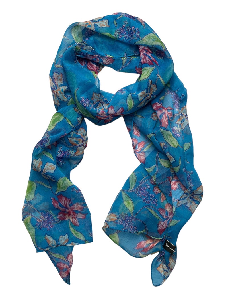 Lightweight Scarves Fashion Print Women Sheer Wrap Scarf Head Shawl ...