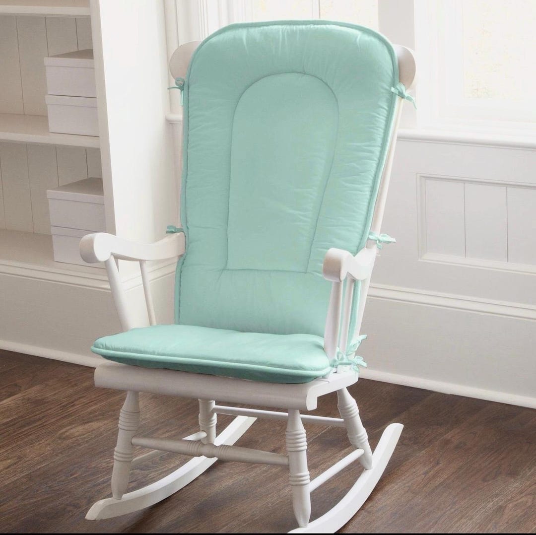 Cozy Comfy Home Solid Mint Indoor Rocking Chair Cushion for Rocking ...