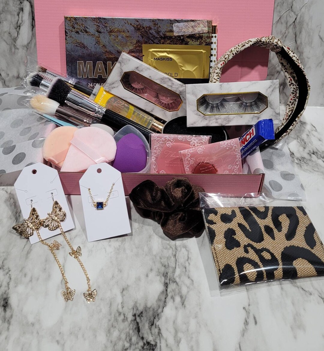 Gift Makeup Glam Box for Her/ Beauty Box/ Makeup Gift Box/ Birthday ...