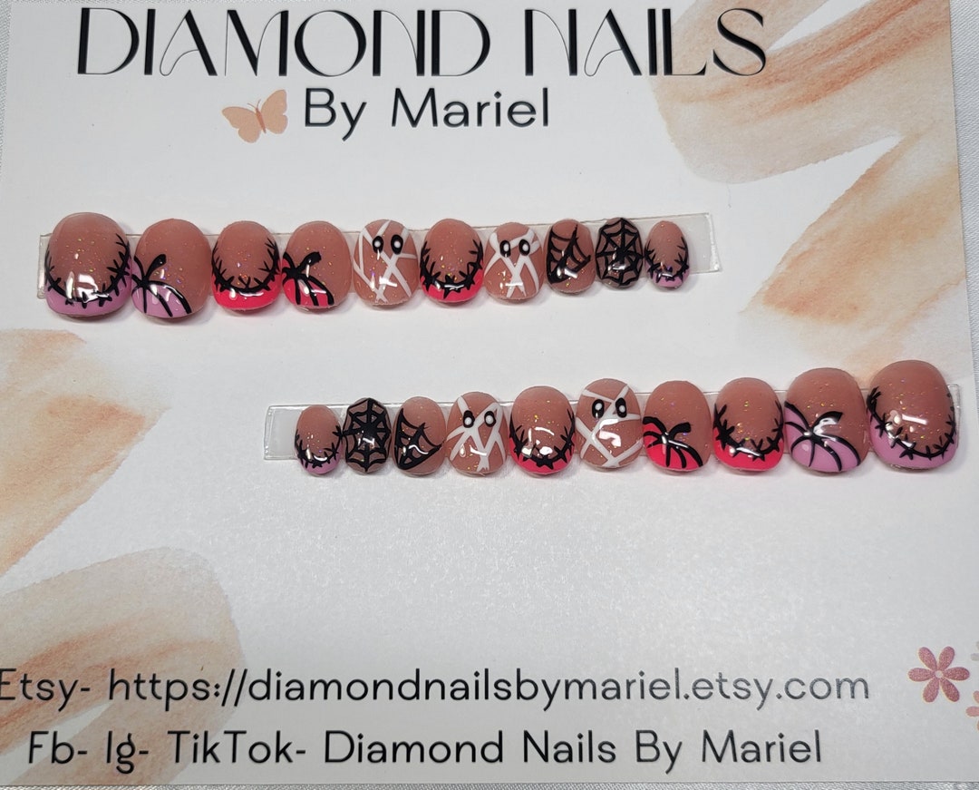 Girl Nails/ Boo Box/ Kids Press on Nails/ Halloween Press on Nails ...