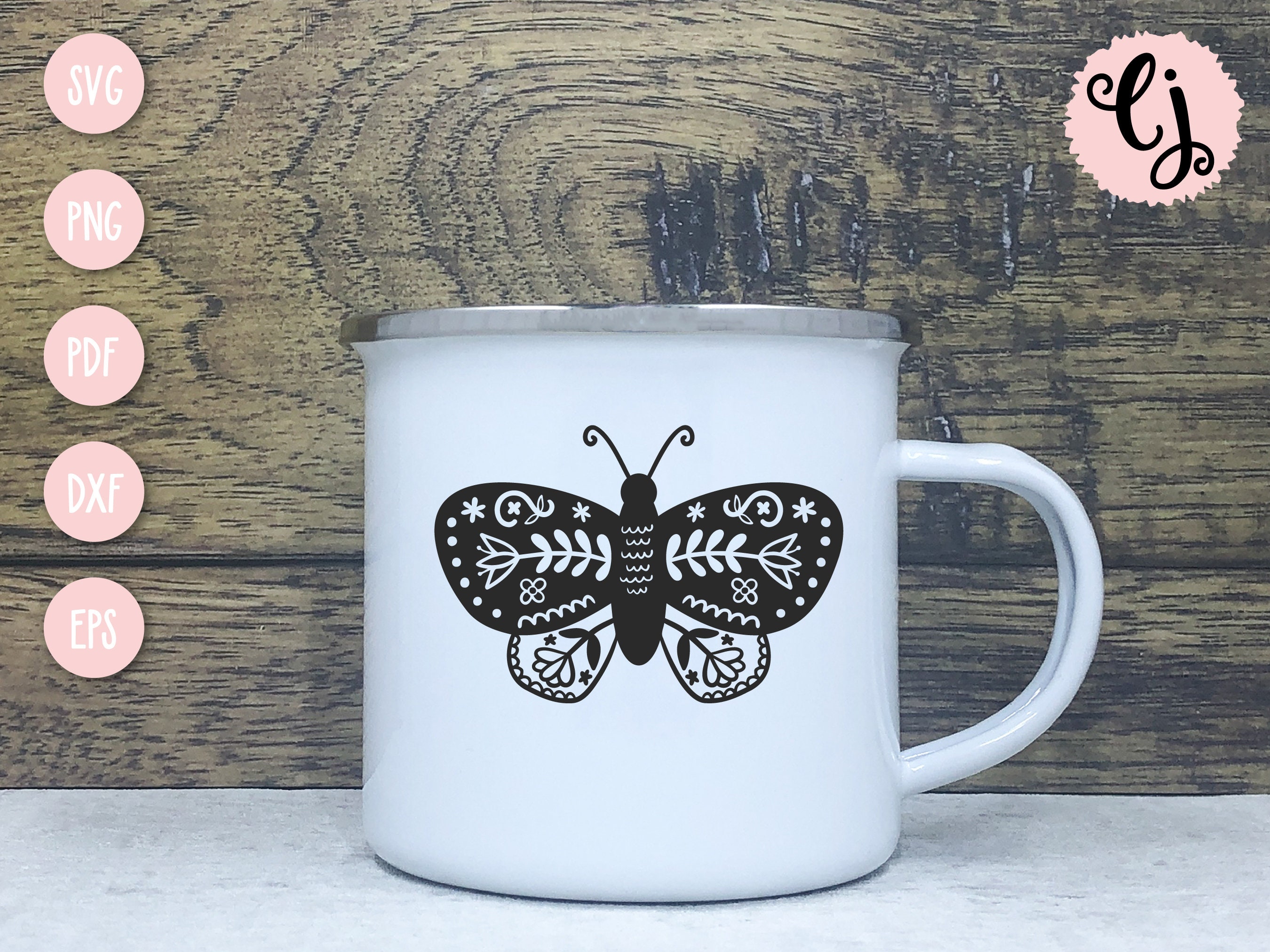Folk Art Moth SVG, Scandinavian SVG, Insect SVG - Etsy