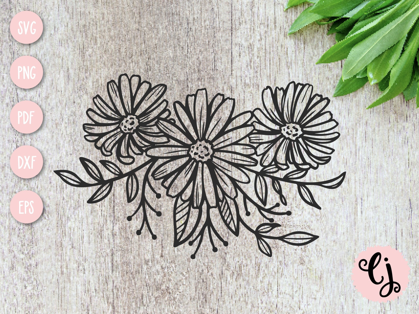 Daisy SVG, Daisy Bunch SVG, Floral PNG Clip Art, Cricut Cut File - Etsy