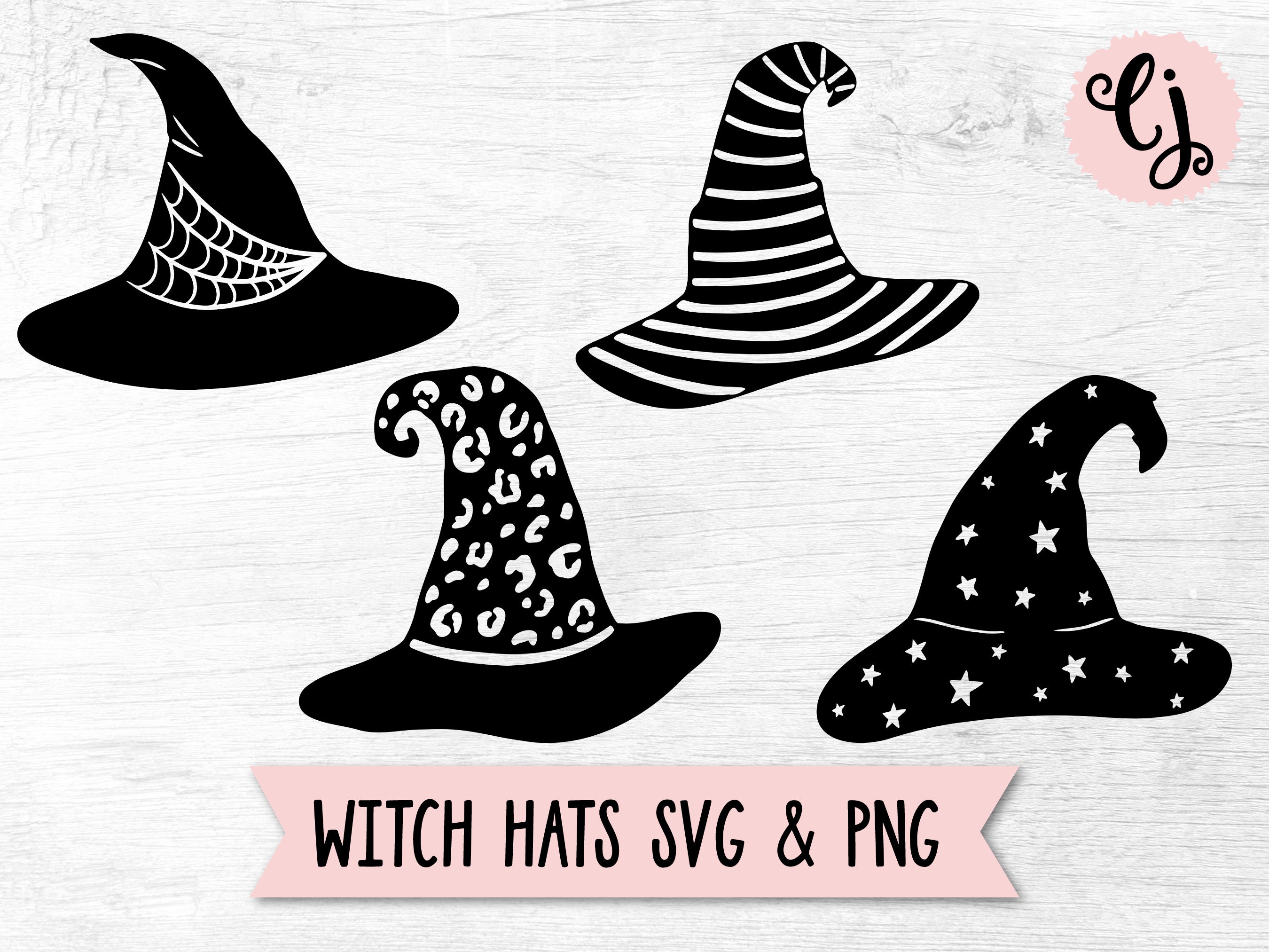 Witch Hat SVG Bundle Halloween SVG Files Witch Hat Clip Artt Etsy
