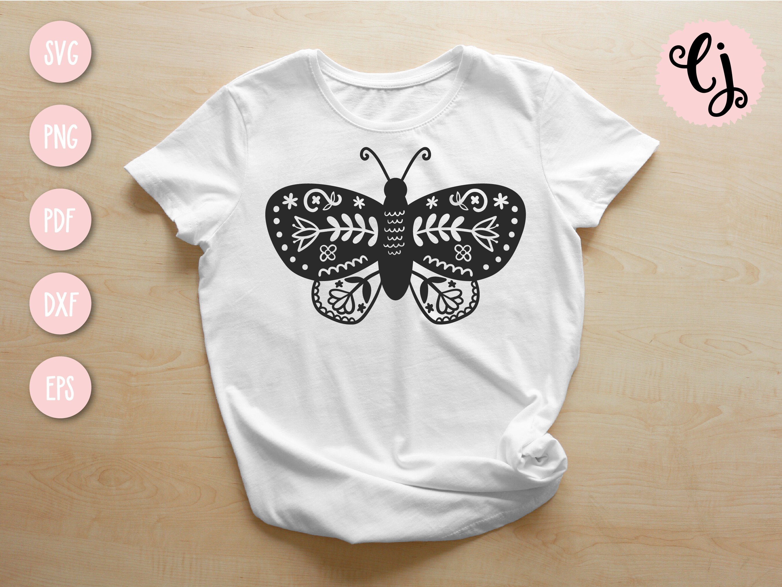 Folk Art Moth SVG, Scandinavian SVG, Insect SVG - Etsy