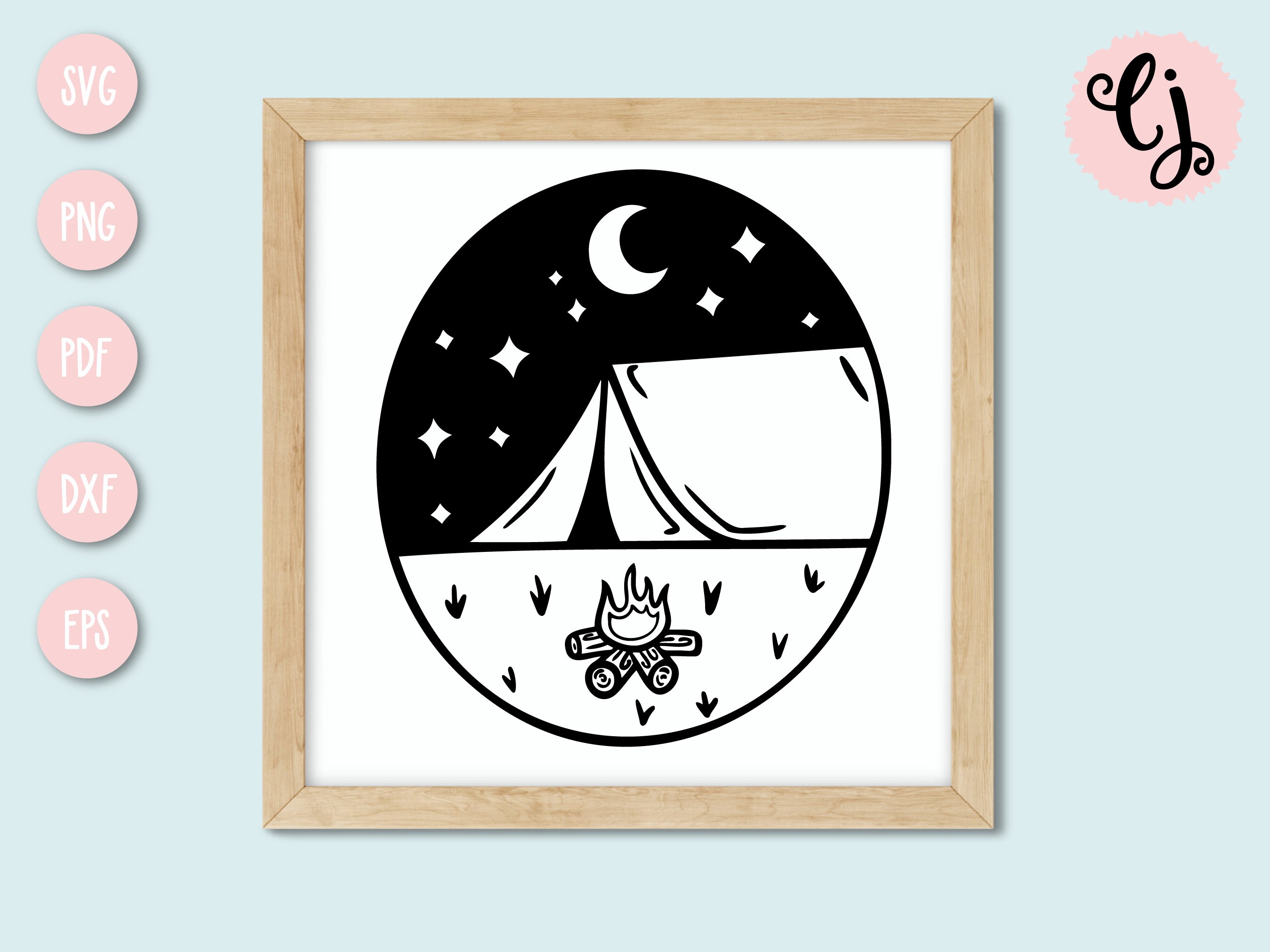 Camping SVG, Campsite SVG, Camp PNG, Camping Tent Illustration - Etsy
