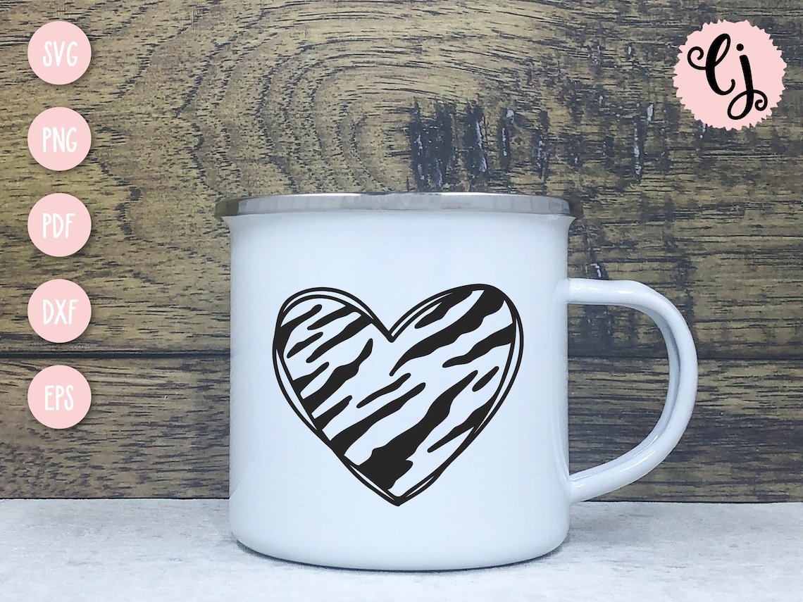 Tiger Stripe Heart SVG, Heart SVG, Tiger Print, Heart Clipart - Etsy