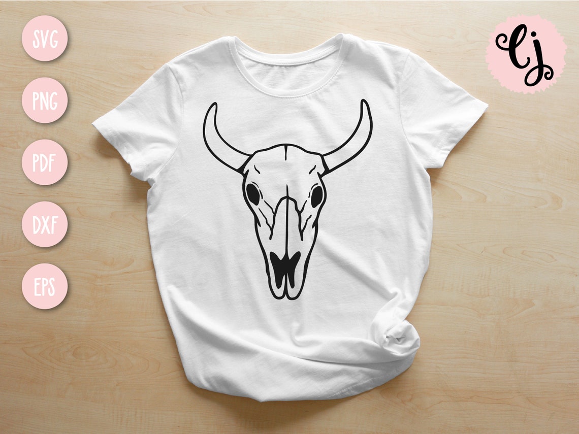 Cow Skull SVG, Cattle Skull SVG, Cow Head SVG | Cricut File - Etsy