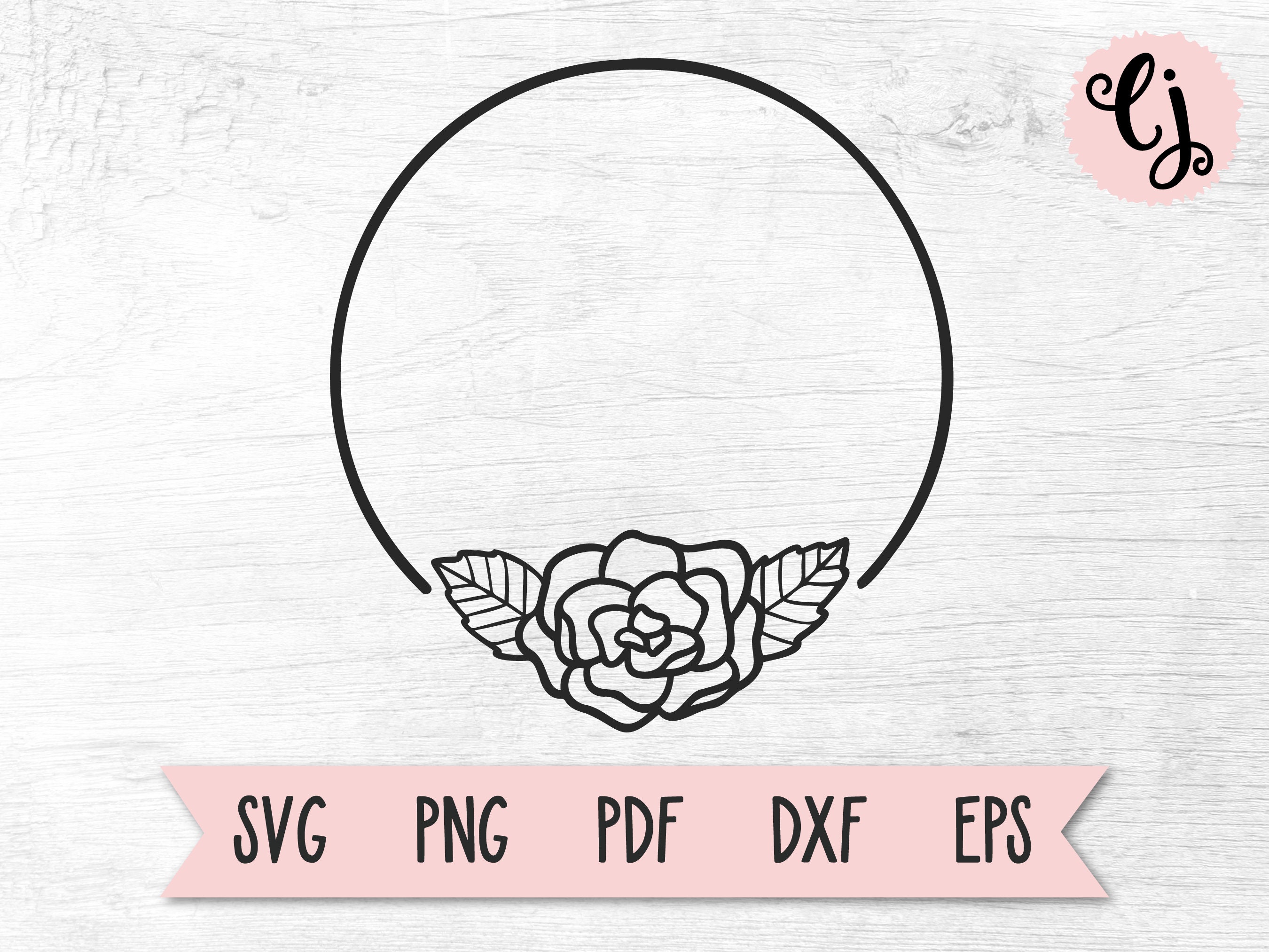 Circle Border SVG, Circle Frame SVG, Floral Frame SVG, Wreath Clip Art ...