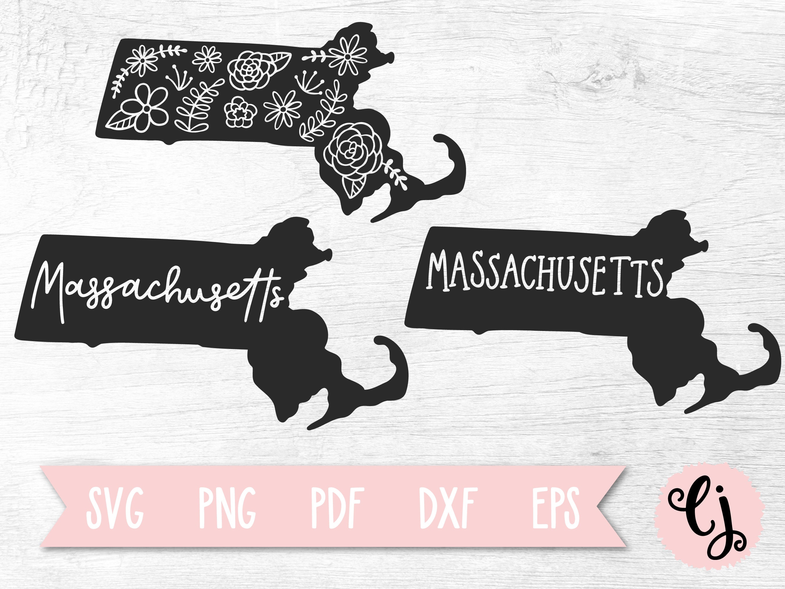 Massachusetts SVG File, State SVG, Massachusetts Clip Art for Cricut - Etsy
