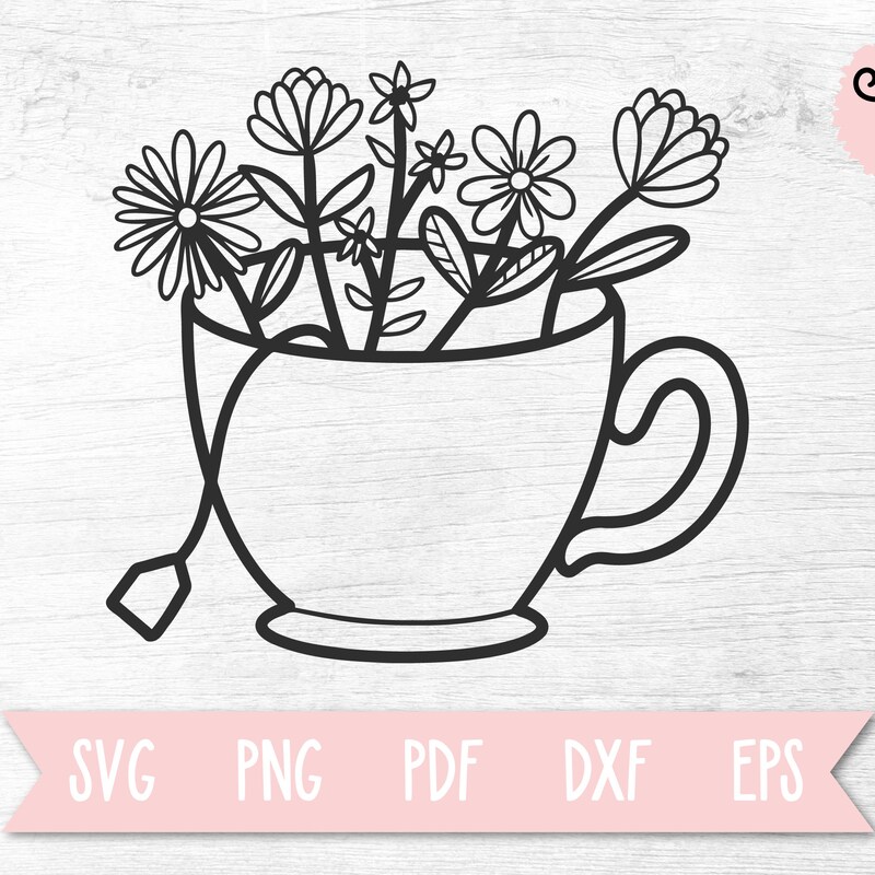 Tea Cup Svg File - Etsy