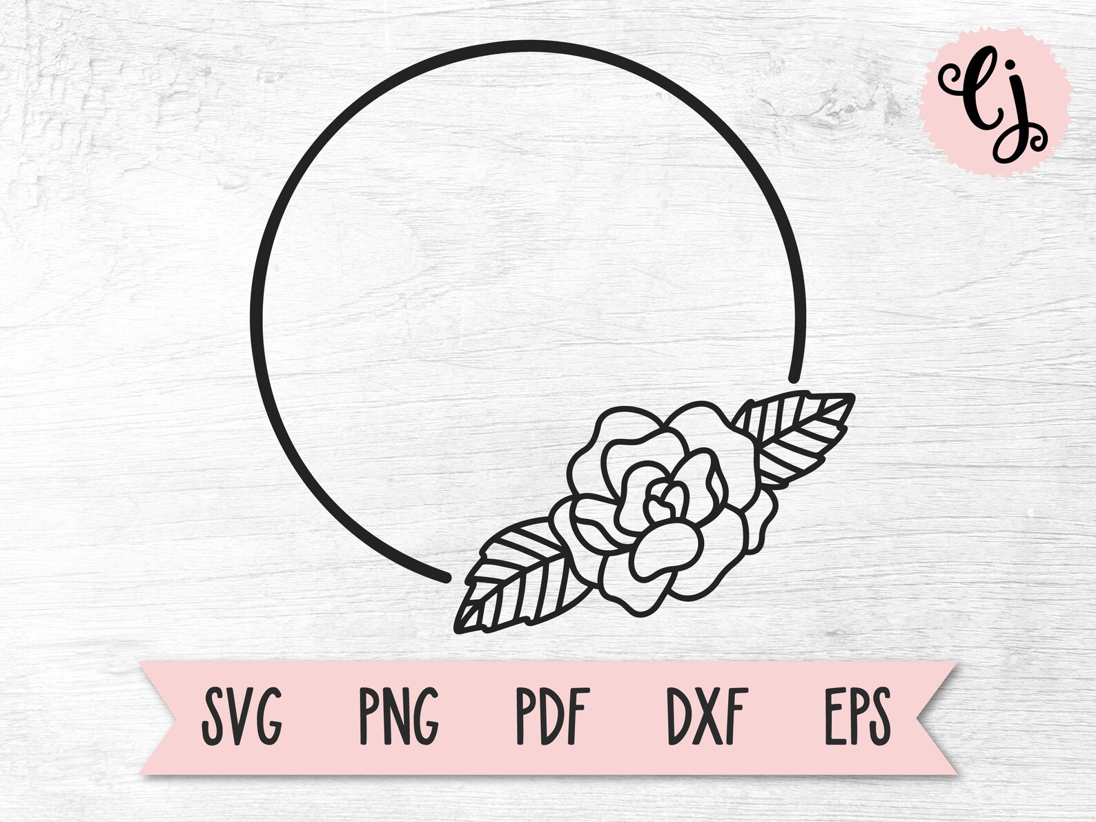 Circle Frame SVG, Floral Frame SVG, Simple Border SVG, Monogram Frame ...